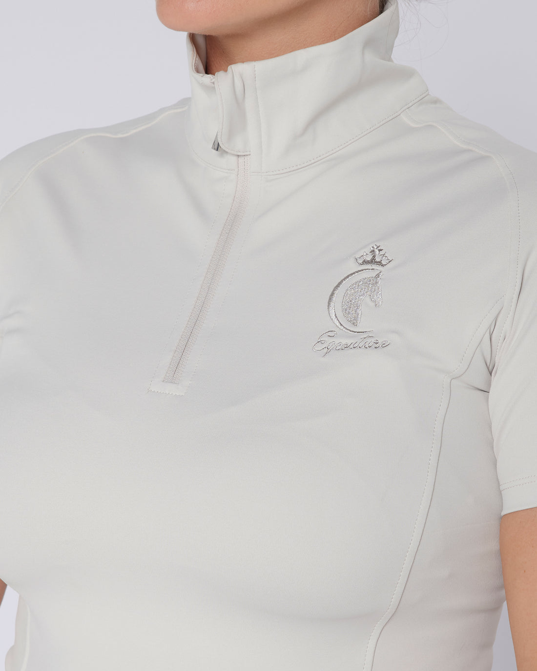 Horse Riding Competition Short Sleeved Show Shirt / Base Layer - WHITE ...